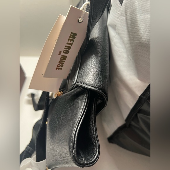 metro muse | Bags | Nwt Metro Muse Black Vegan Leather Backpack | Poshmark